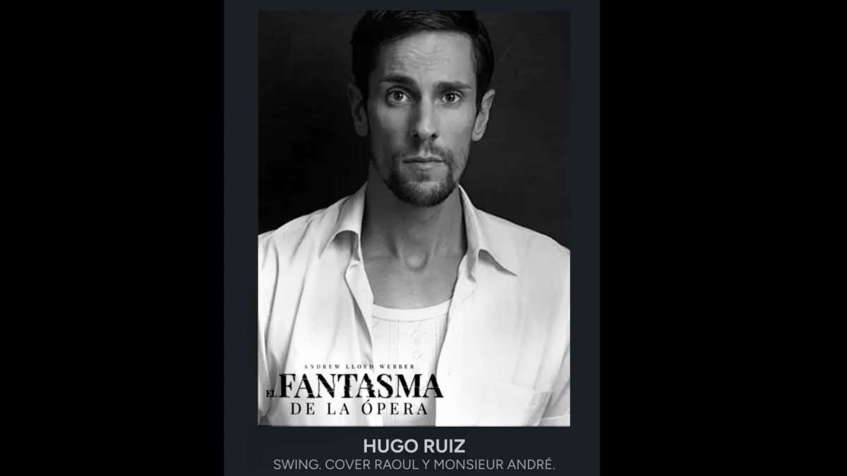 El actor cartagenero Hugo Ruíz empieza los ensayos para el musical del Fantasma de la Ópera en ...